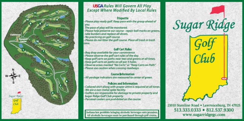 Scorecard - Sugar Ridge Golf Club